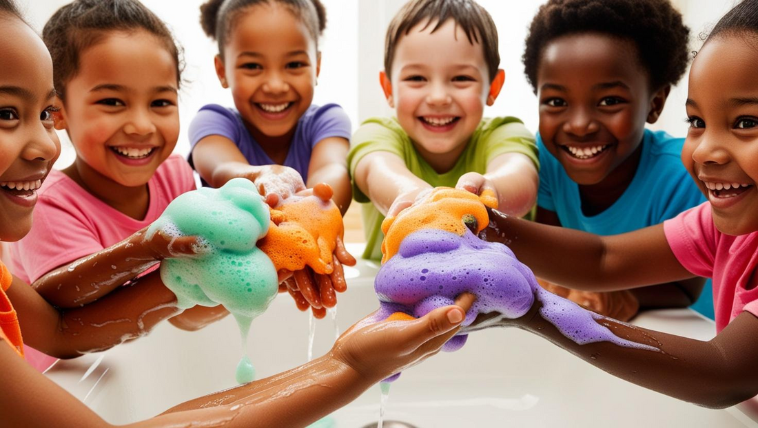 Kids Non-Toxic Colorful Foaming Hand Soap The Little Giraffe Soap