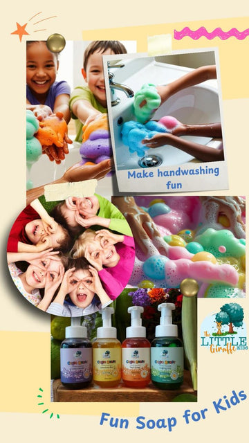 Kids Non-Toxic Colorful Foaming Hand Soap The Little Giraffe Soap